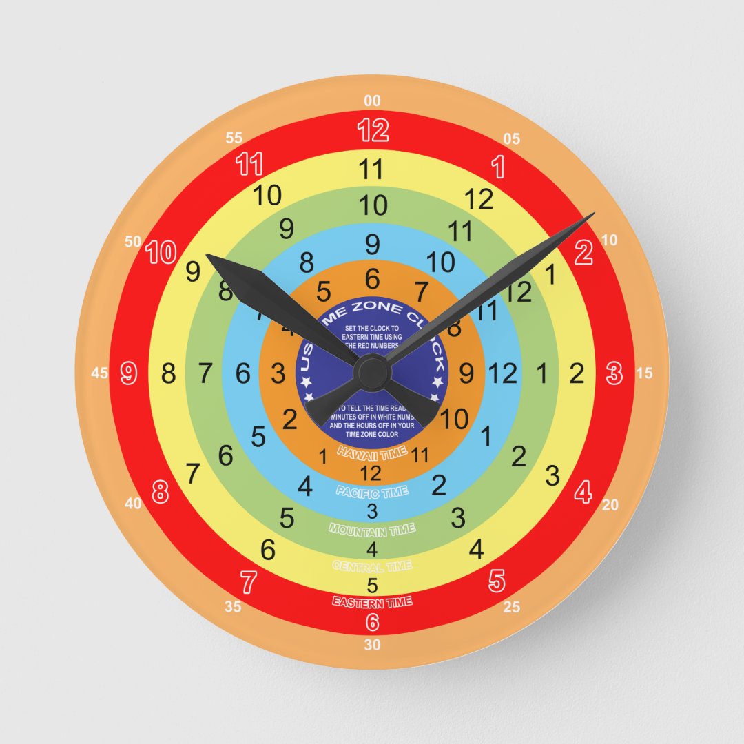 American Time Zone Clock | Zazzle