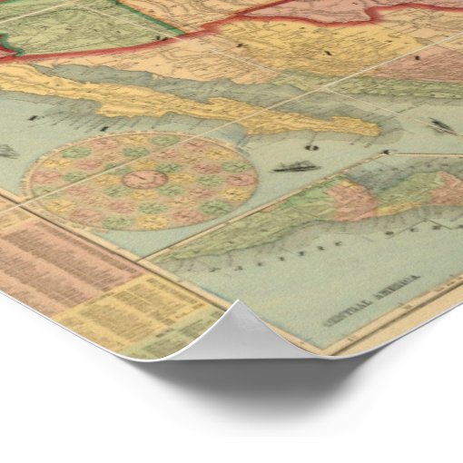 American Union Railroad Map of The United States Poster | Zazzle