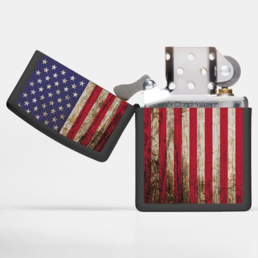American United States Rustic Flag Zippo Lighter | Zazzle