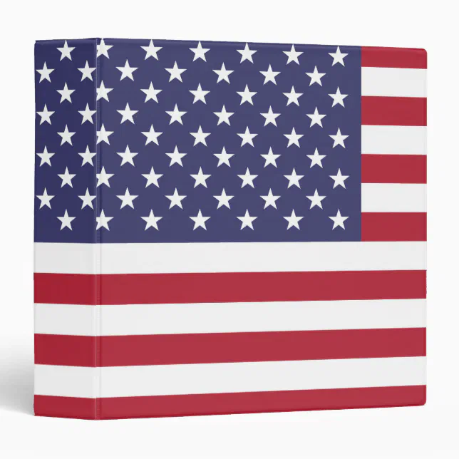 American United States USA Flag 3 Ring Binder | Zazzle