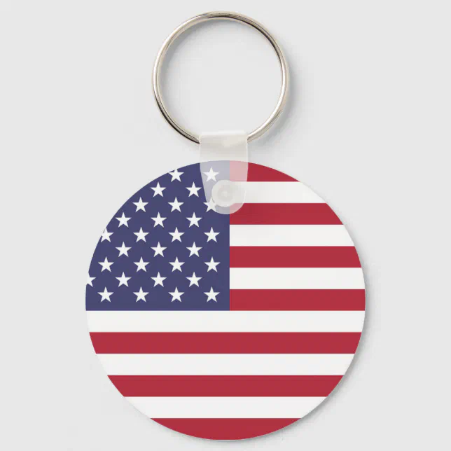 American United States USA Flag Keychain | Zazzle