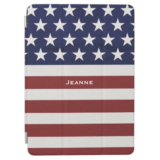 American USA Flag Patriotic July 4th Custom iPad Air Cover | Zazzle