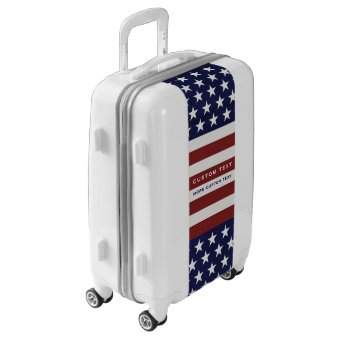 American USA Flag Patriotic July 4th Custom Luggage | Zazzle