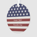 American USA Flag Patriotic July 4th Custom Ornament | Zazzle