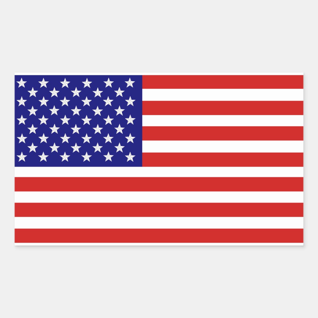 American USA Flag Sticker | Zazzle