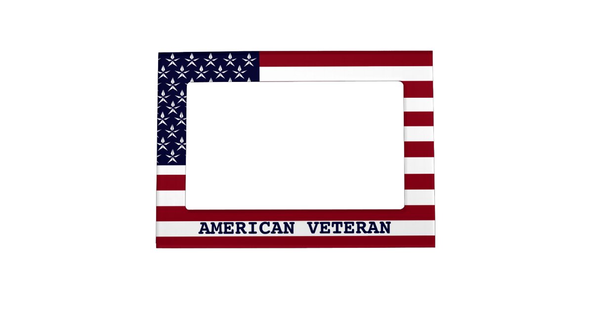 AMERICAN VETERAN FLAG MAGNETIC PHOTO FRAME | Zazzle