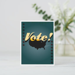 American vintage style vote poster postcard | Zazzle