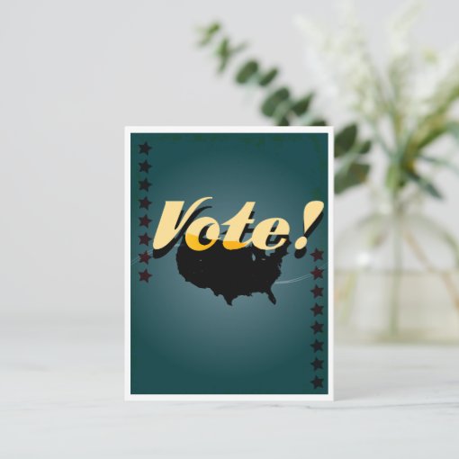 American vintage style vote poster postcard | Zazzle
