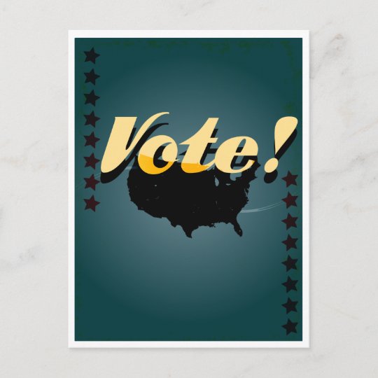 American vintage style vote poster postcard | Zazzle.com