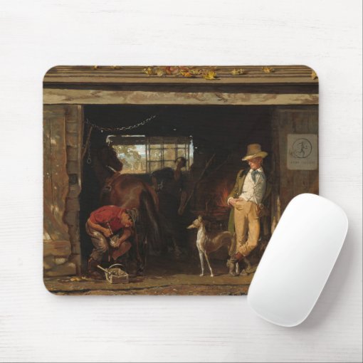American Wild West Blacksmith and Cowboy Mouse Pad | Zazzle