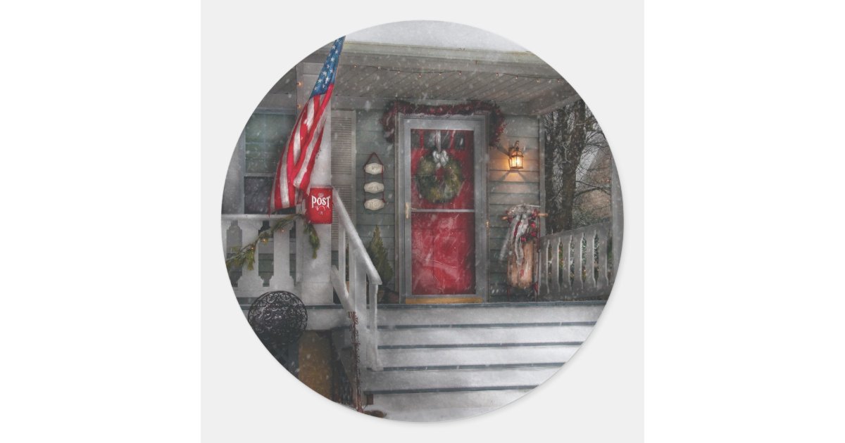 Americana - A Tribute to Rockwell Classic Round Sticker | Zazzle