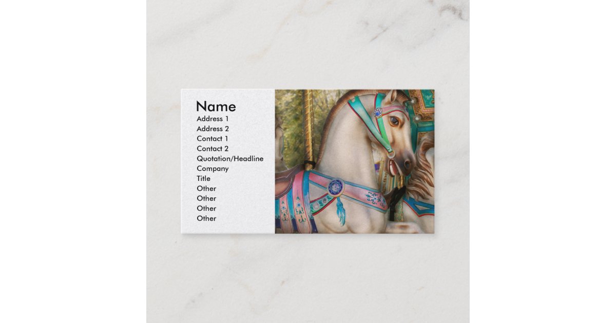 Americana - Carousel beauties Business Card | Zazzle