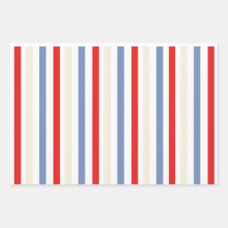Americana theme, red, white and blue wrapping paper sheets | Zazzle