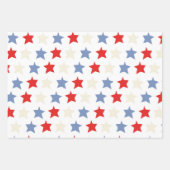 Americana theme, red, white and blue wrapping paper sheets | Zazzle