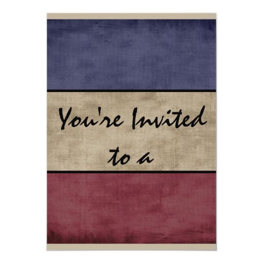 Americana You Are Invited To A Party Custom Invitation | Zazzle.com