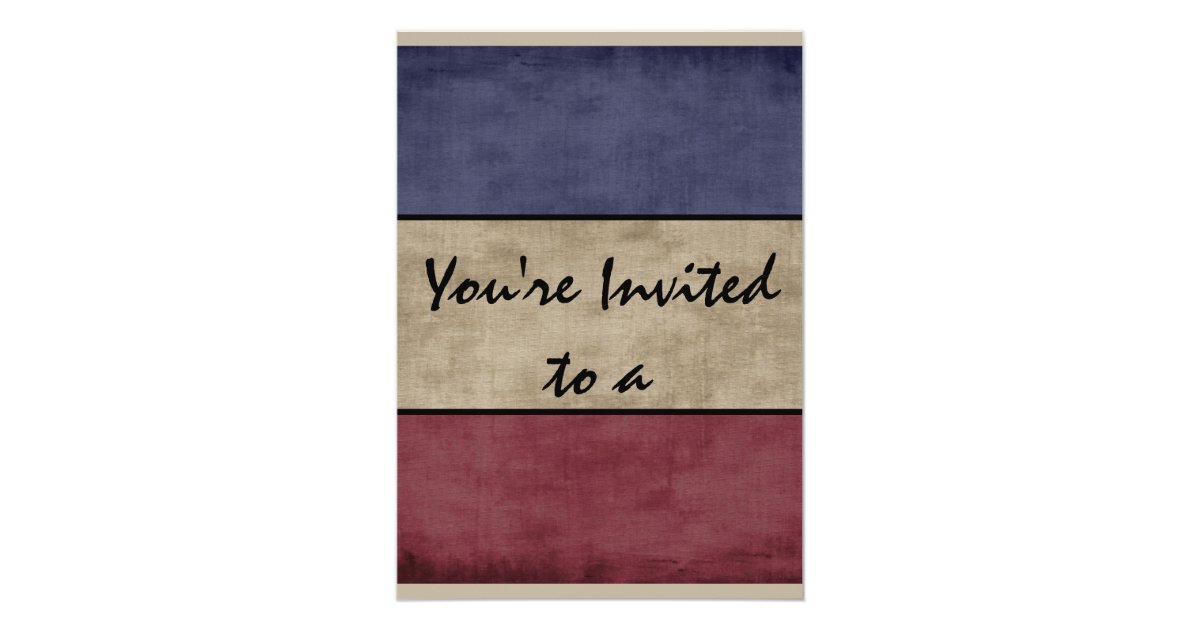 Americana You Are Invited To A Party Custom Invitation | Zazzle.com