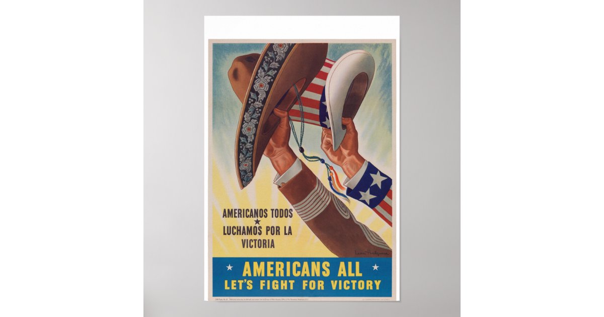 Americans All Vintage War Poster | Zazzle