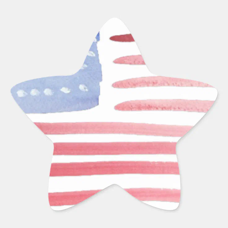 Americans USA Flag Star Sticker | Zazzle
