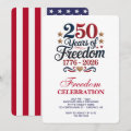 America's 250th Anniversary Party Invitation | Zazzle