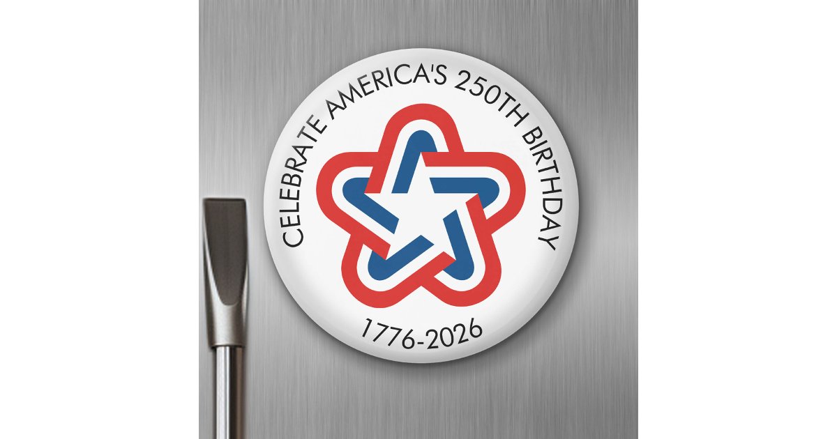 America's 250th Birthday - 1776-2026 Vintage Star Magnet | Zazzle
