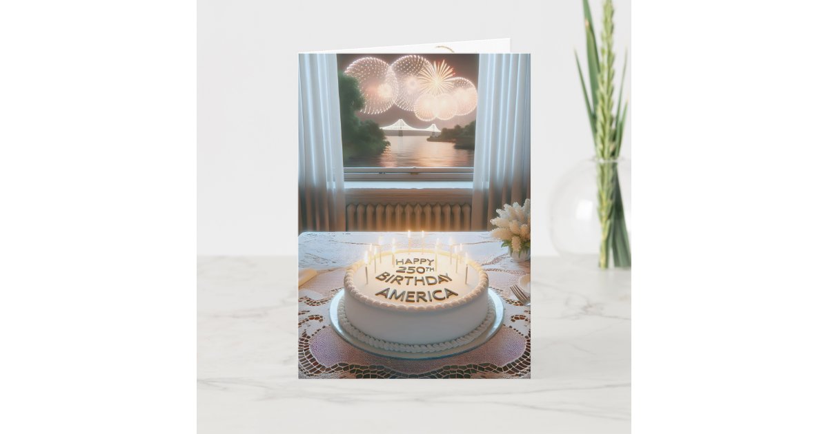 America's 250th Birthday Party Card | Zazzle