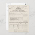 America's First Income Tax Form Postcard | Zazzle