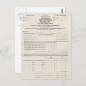 America's First Income Tax Form Postcard | Zazzle