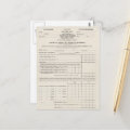 America's First Income Tax Form Postcard | Zazzle