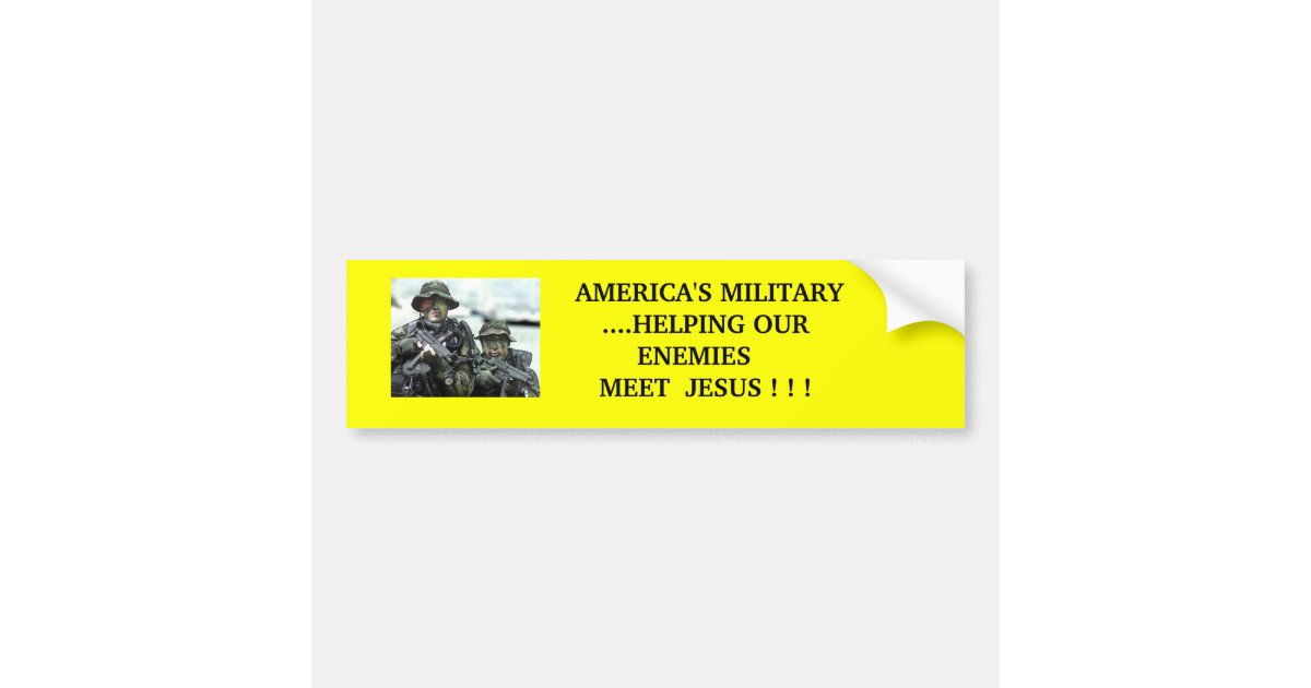 America's Military Bumper Sticker | Zazzle