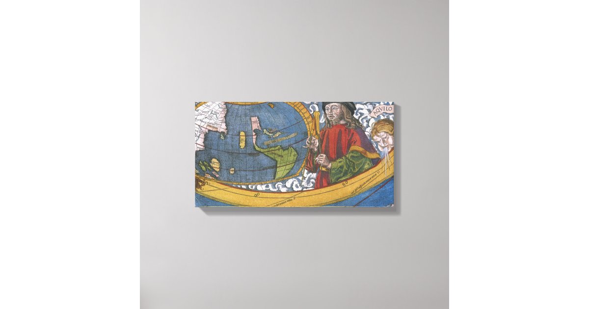 Amerigo Vespucci Explorer on a Map of the Americas Canvas Print | Zazzle