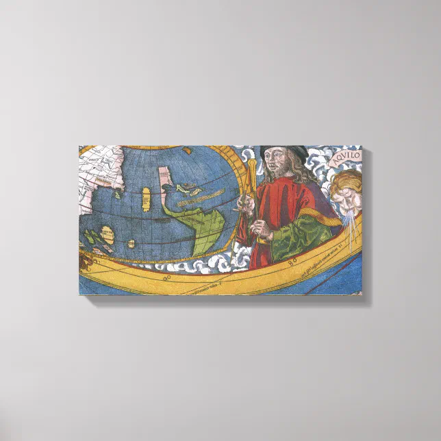 Amerigo Vespucci Explorer on a Map of the Americas Canvas Print | Zazzle