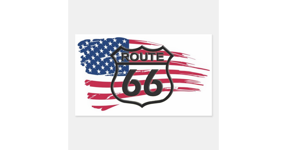 Amerikas Route 66 Rectangular Sticker | Zazzle