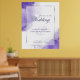 Amethyst Abstract Wedding Welcome Poster | Zazzle