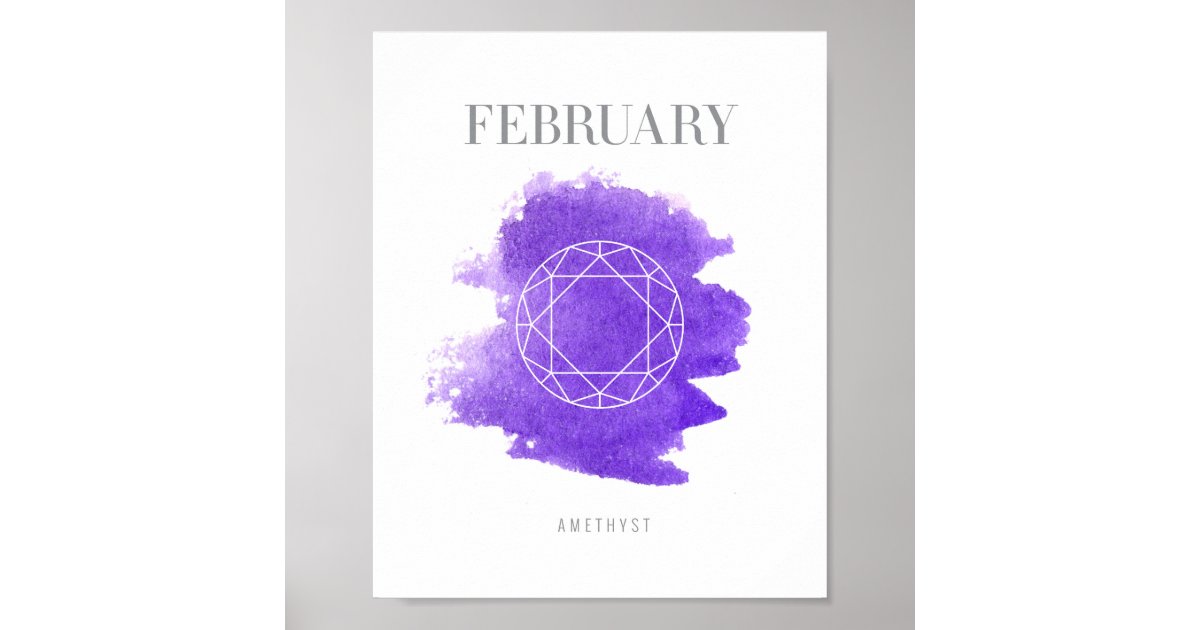 Amethyst Birthstone February Poster | Zazzle