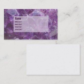 Amethyst Business Card | Zazzle