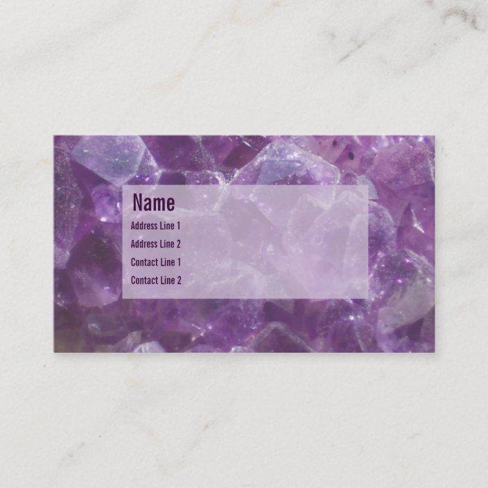 Amethyst Business Card | Zazzle.com