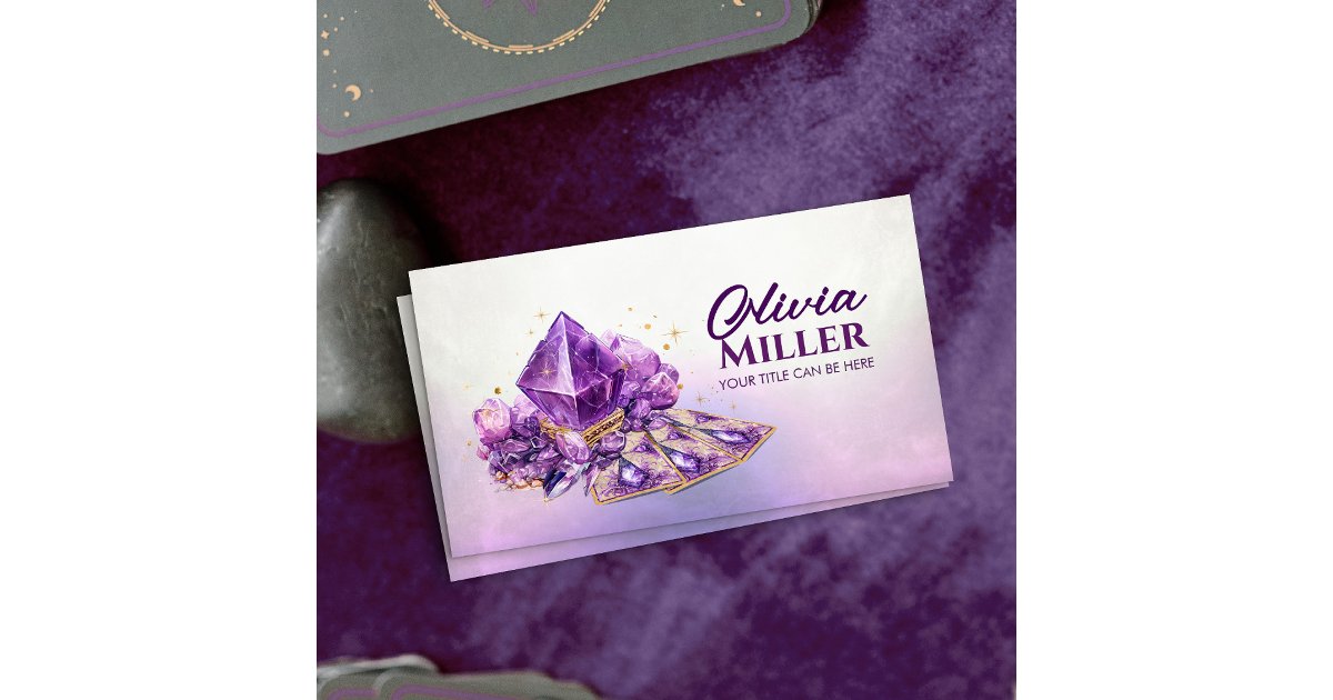 Amethyst Crystals and Tarot / Oracle cards | Zazzle