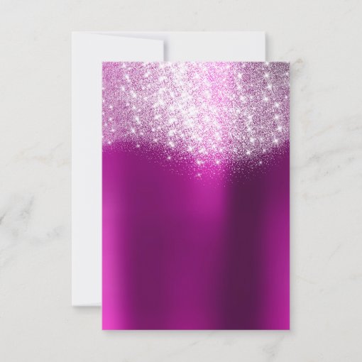 Amethyst Fuchsia Metal Glitter Formal Invitation | Zazzle