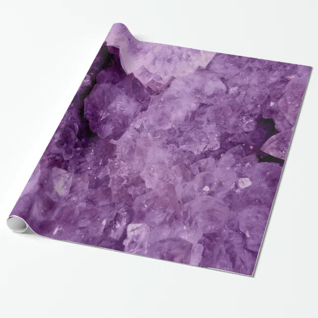 Amethyst Geode Gemstone Wrapping Paper | Zazzle