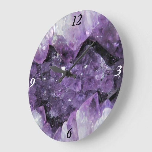 Amethyst Geode Wall Clock | Zazzle