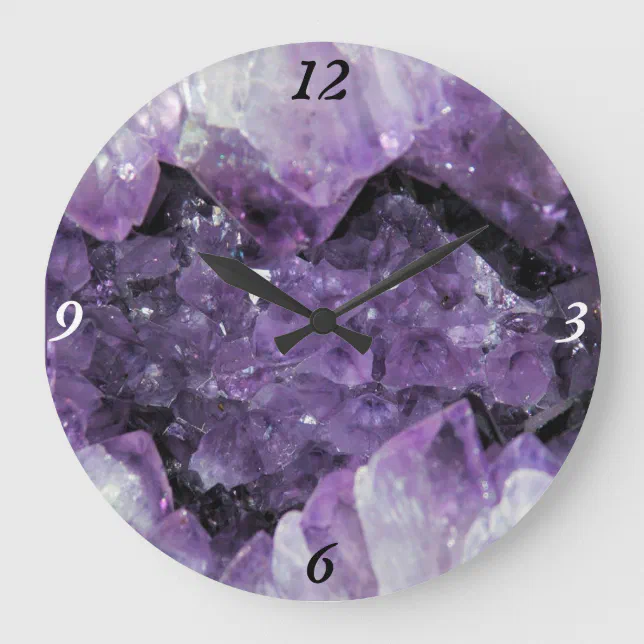 Amethyst Geode Wall Clock | Zazzle
