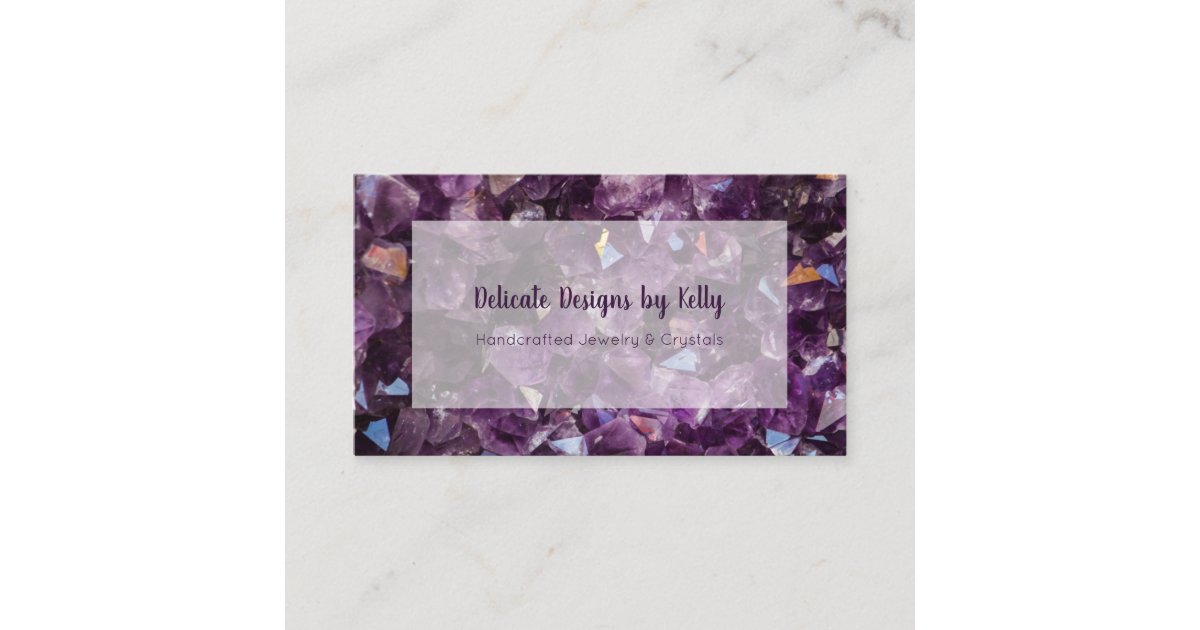 Amethyst Jewelry Designer Business Card | Zazzle.com