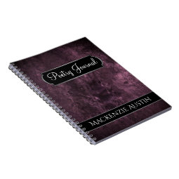 Amethyst Purple | Eggplant Plum Wine Poetry Notebook | Zazzle