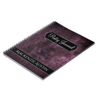 Amethyst Purple | Eggplant Plum Wine Poetry Notebook | Zazzle