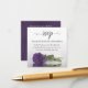 Amethyst Purple Rose Elegant Wedding RSVP QR Code Enclosure Card | Zazzle