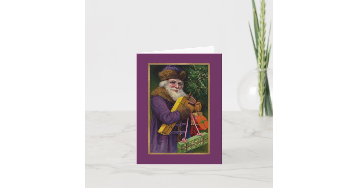 Amethyst Santa Note Card | Zazzle
