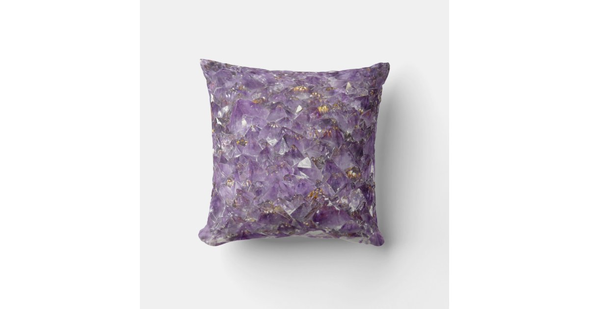 Amethyst Sparkles Throw Pillow | Zazzle