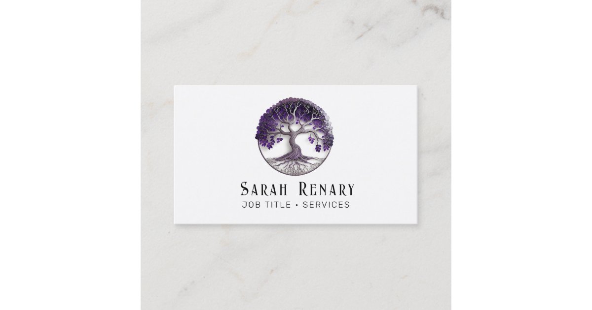 Amethyst Tree of Life Business Card | Zazzle