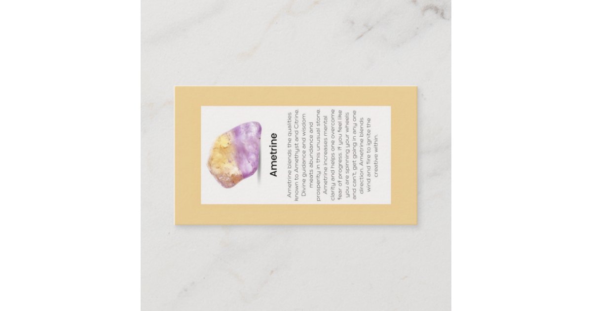 Ametrine Crystal Meaning Jewelry Display Business Card | Zazzle