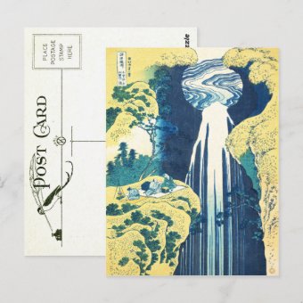 Amida Falls (Katsushika Hokusai 19th century) Postcard | Zazzle